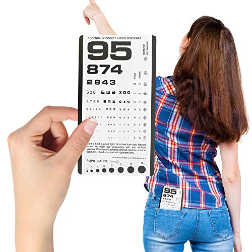 Pocket Eye Chart 14 Inch Rosenbaum Pocket Vision Screener Card 6 3 8 X